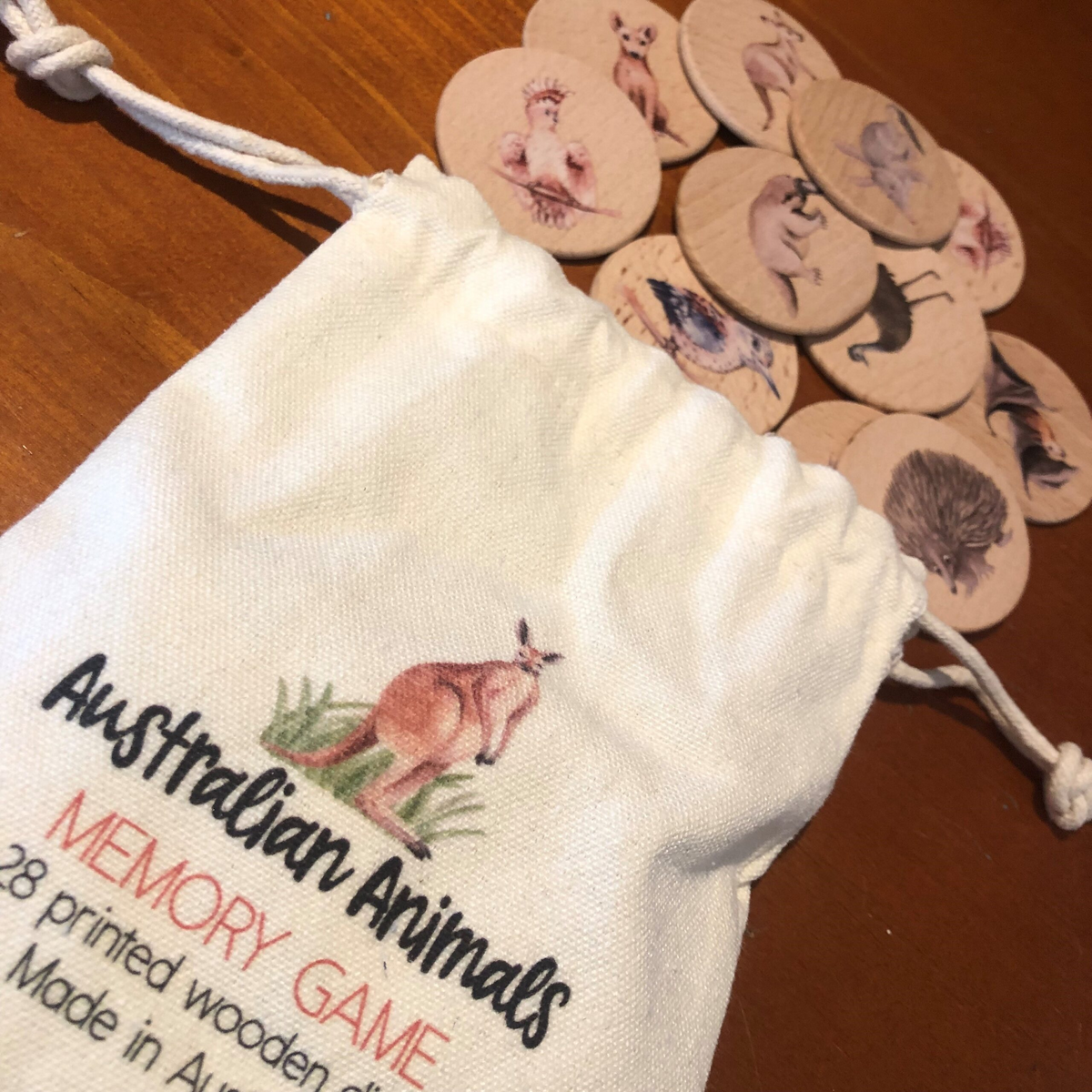 Memory Match Wooden Game Australian Animals Made in Australia ...