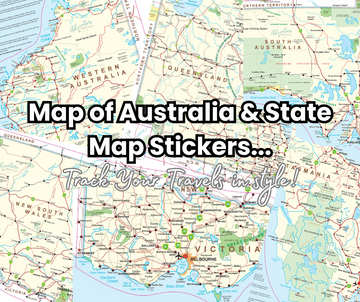 Map of Australia Stickers & State Maps – Aussie-Made, Waterproof & Fun ...