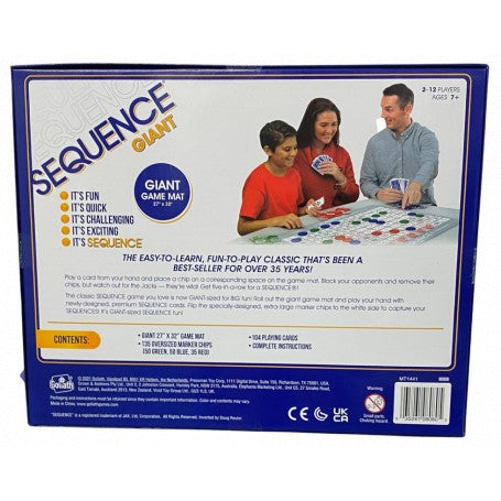 Sequence Jumbo Board Game Card Game Family Fun – Adventure Awaits