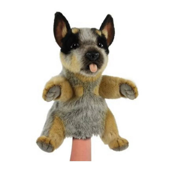 Hansa Blue Heeler Hand Puppet Plush Toy 30cm Realistic – Adventure Awaits