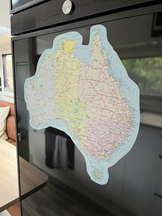Map of Australia Sticker for Caravans | Aussie-Made & Weatherproof