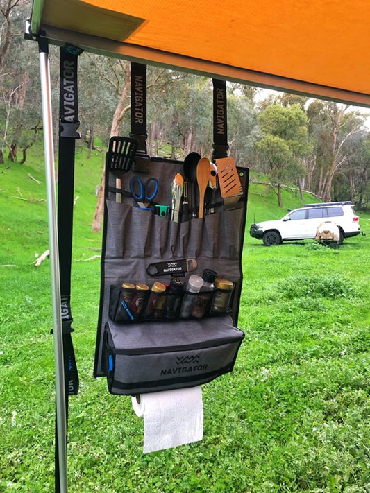 Navigator Kitchen Buddy with Adapter Straps | Camping Kitchen Organiser
