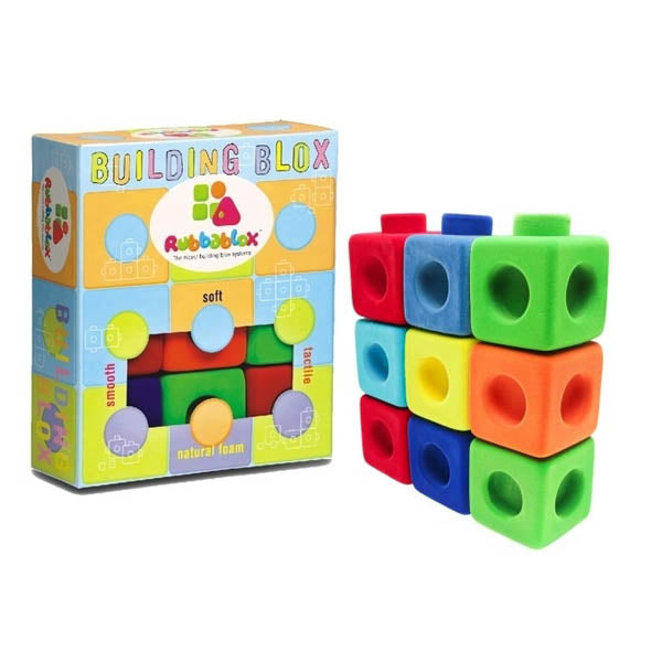 Rubbabu Rubbablox Building Blox Natural Rubber Foam Toys STEM Play ...
