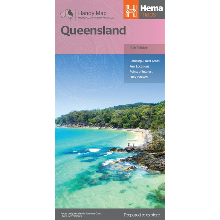 Queensland Handy Map by Hema – Compact Travel Map for QLD Adventures