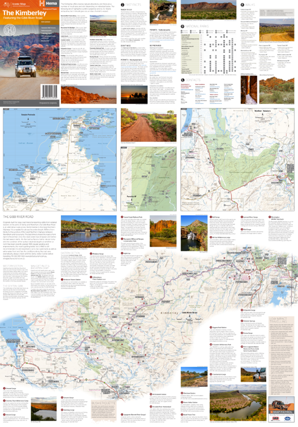 Hema Maps The Kimberley Featuring The Gibb River Road Iconic Map ...