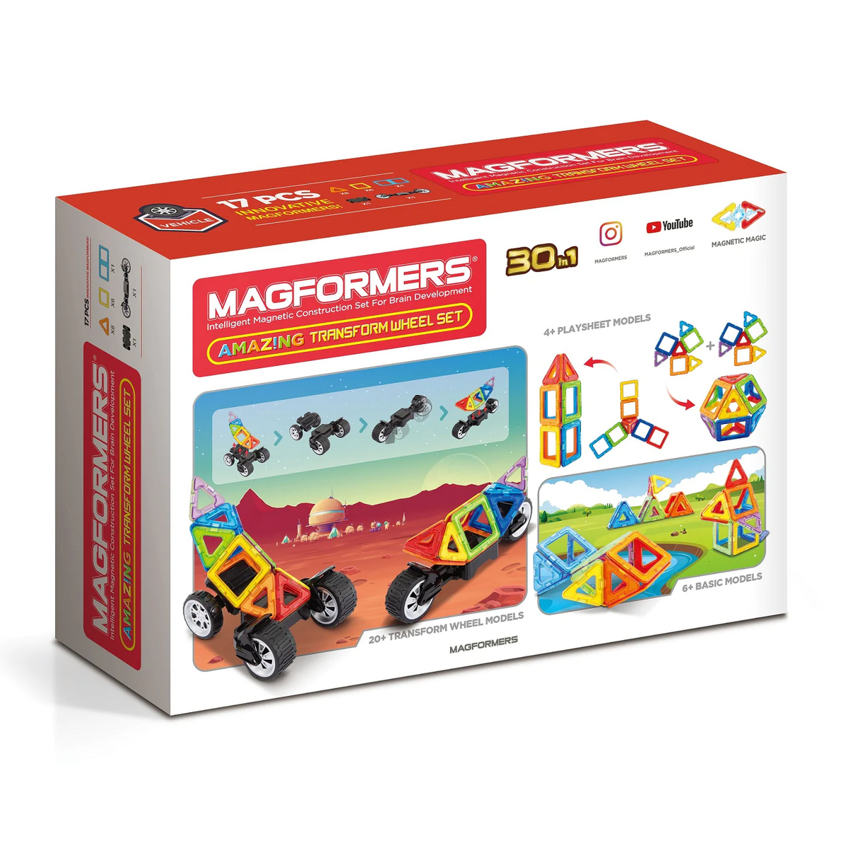 Amazing Transform Wheel Set Magformers Magnetic Toy Educational ...