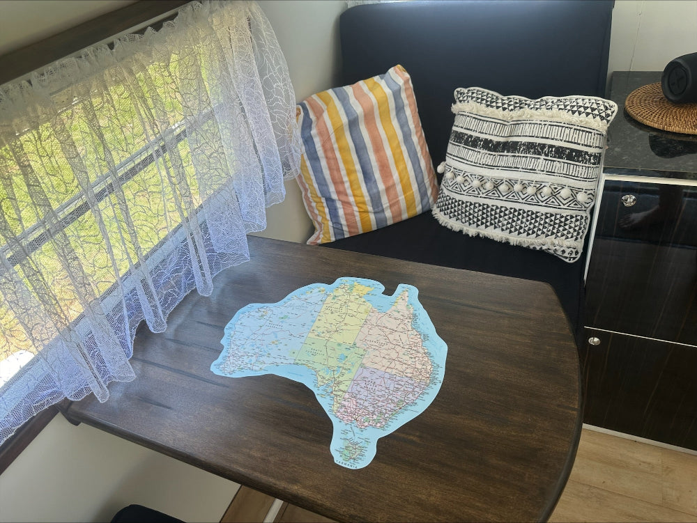 Map of Australia Sticker UV Fabric Caravan Camping RV Travel Decal ...