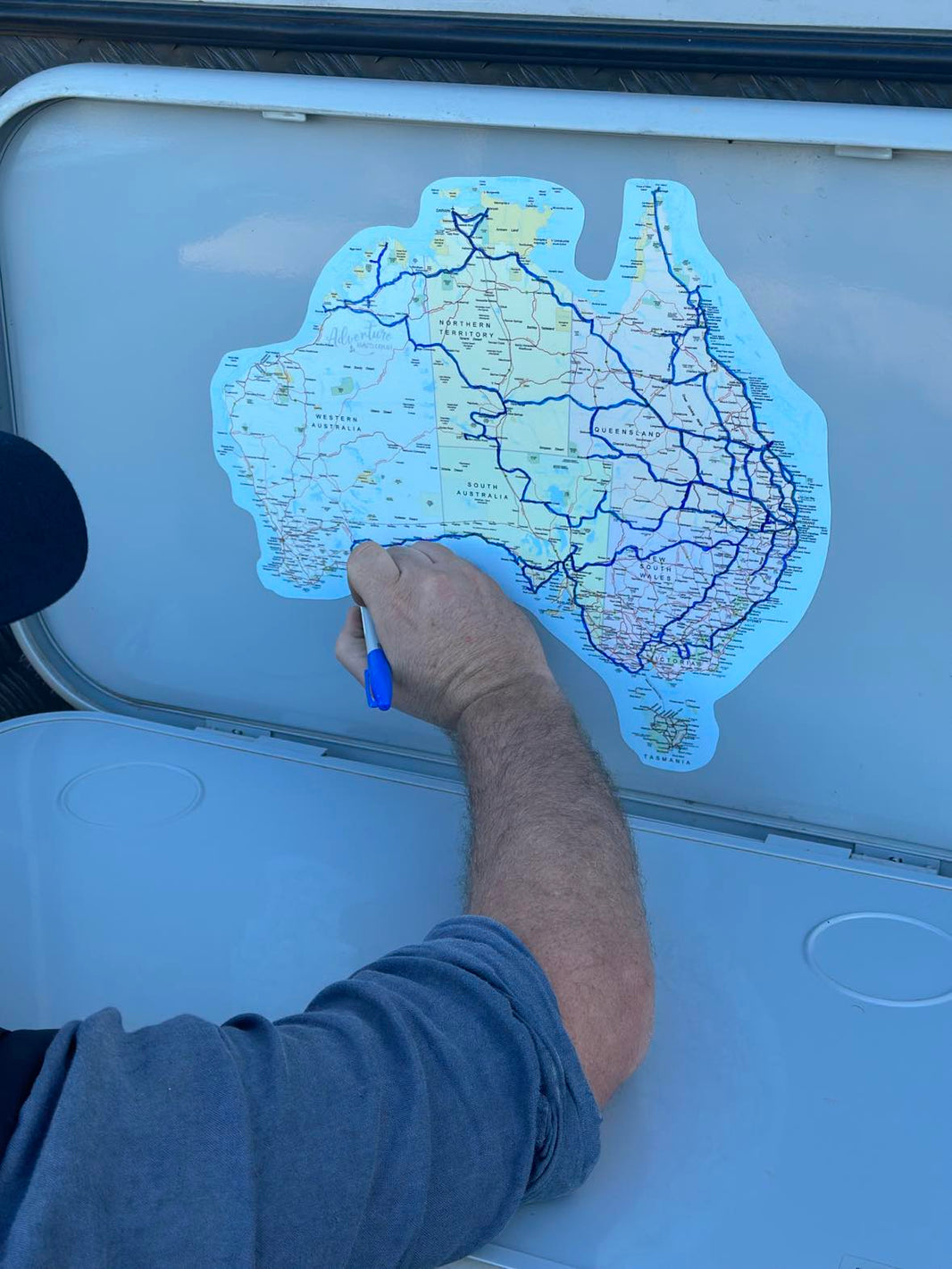 Map of Australia Sticker for Caravans | Aussie-Made & Weatherproof