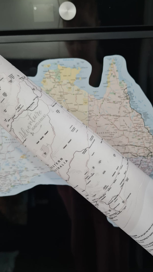 Map of Australia Sticker UV Fabric Caravan Camping RV Travel Gift ...