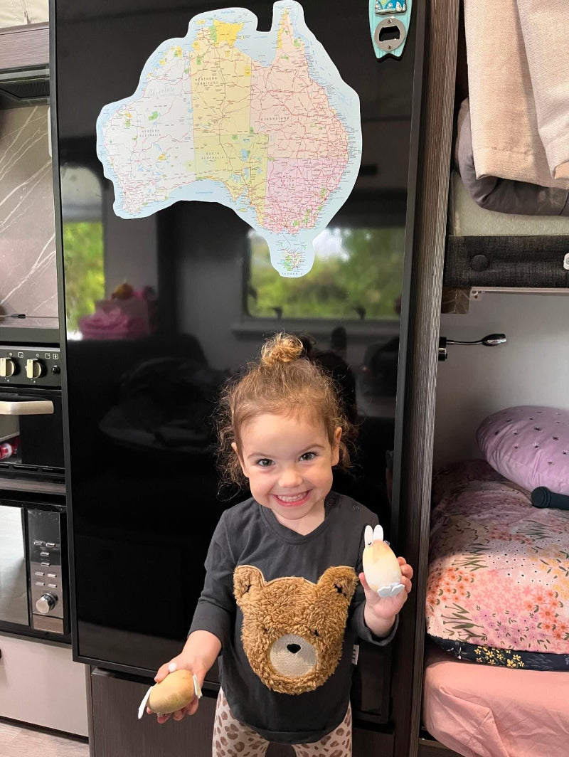 Map of Australia Sticker UV Fabric Caravan Camping RV Travel Gift ...