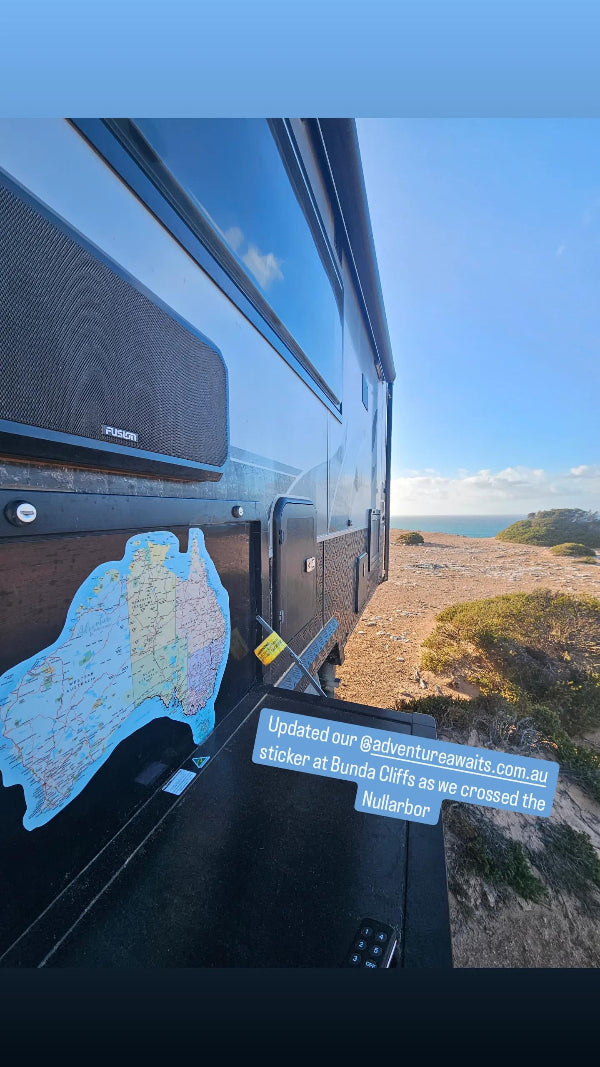 Map of Australia Sticker UV Fabric Caravan Camping RV Travel Gift ...