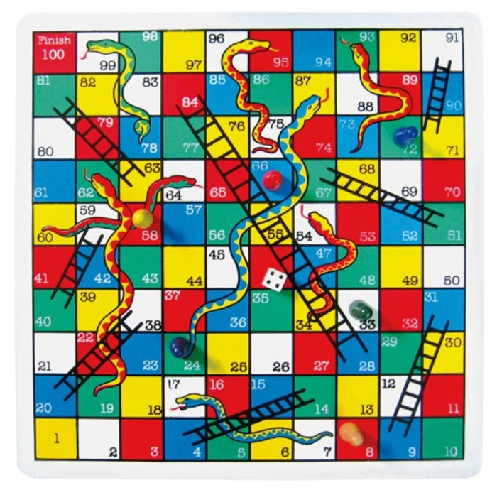 Snakes & Ladders Wooden Board Game – Traditional Family Set | Shop Now