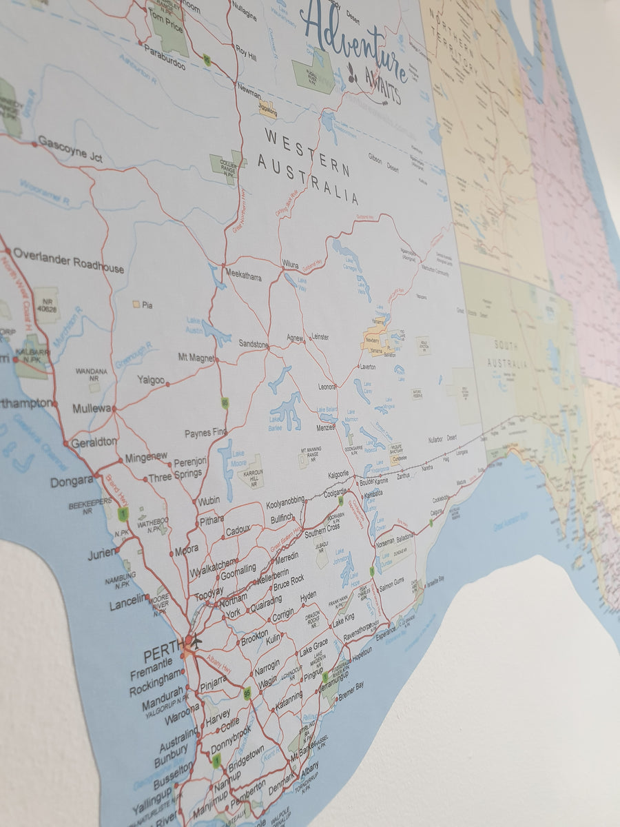 Map of Australia Sticker UV Fabric Caravan Camping RV Travel Gift ...