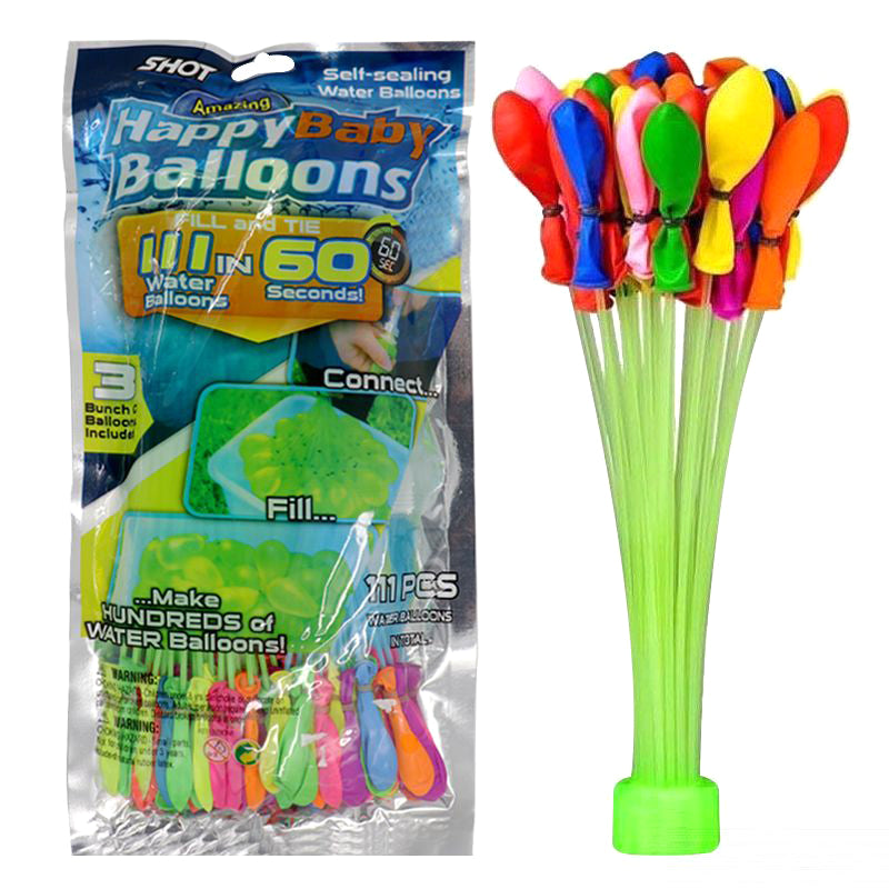 Happy Baby Balloons | 111 Self Tying Water Balloons – Adventure Awaits