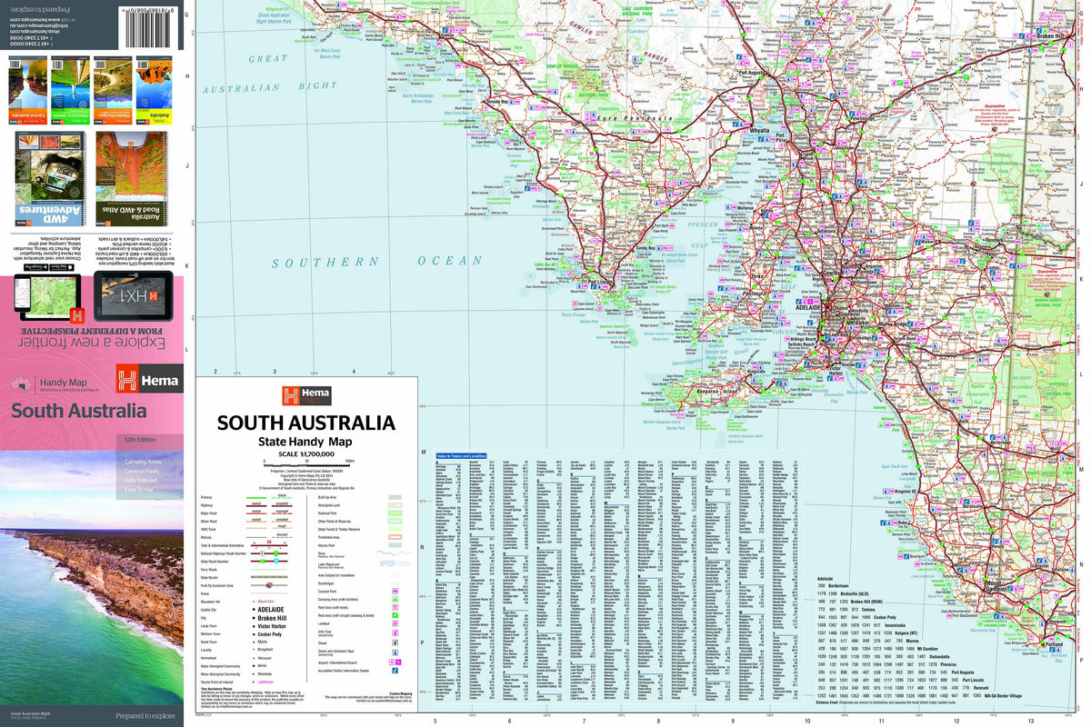 Hema Maps South Australia | Handy Map | Compact Road Map Of SA ...