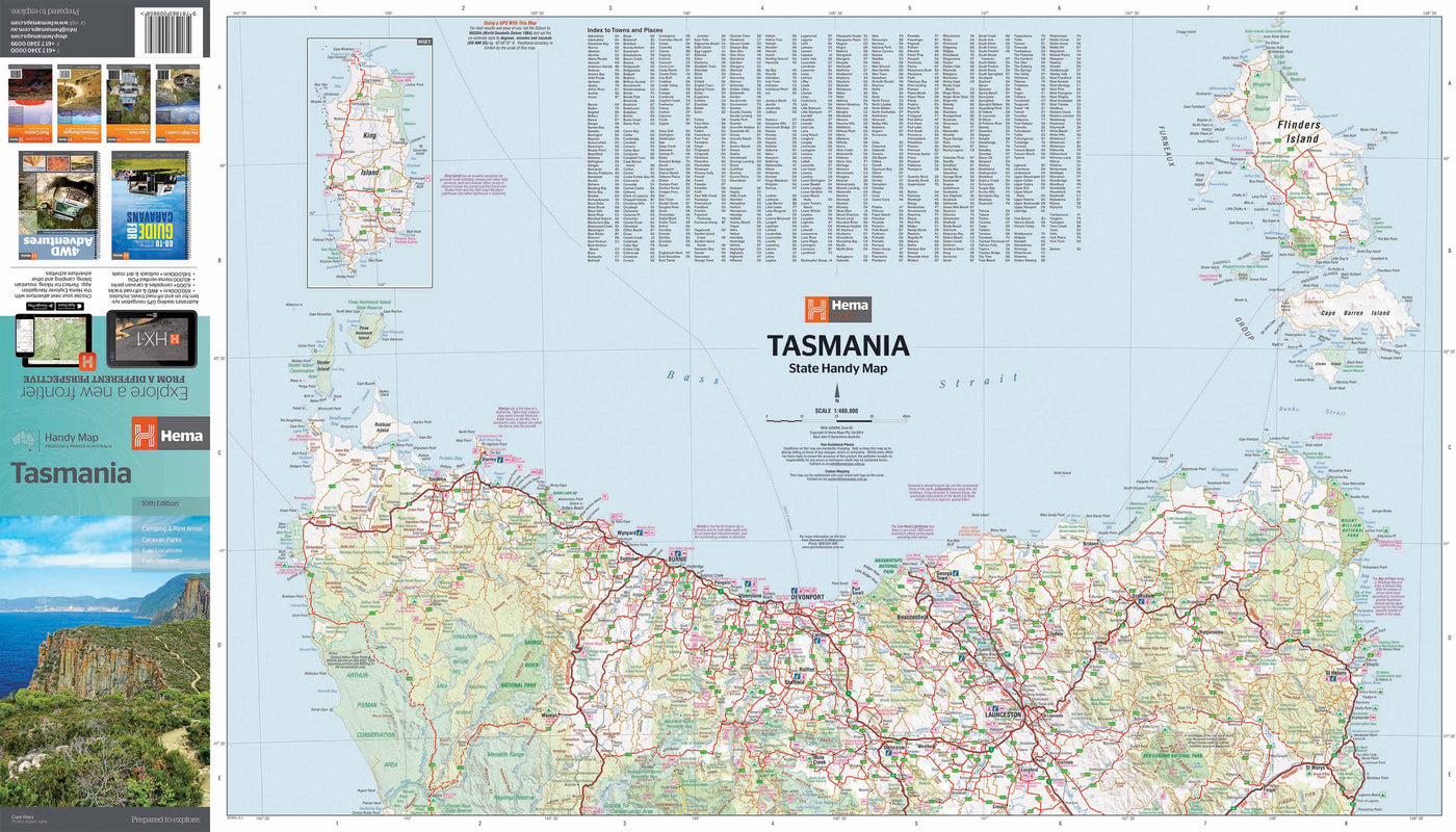 Hema Tasmania Handy Map | Touring & Camping Guide