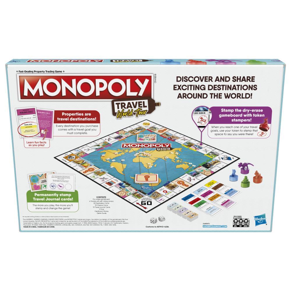 Monopoly Travel World Tour Edition Family Board Game – Adventure Awaits