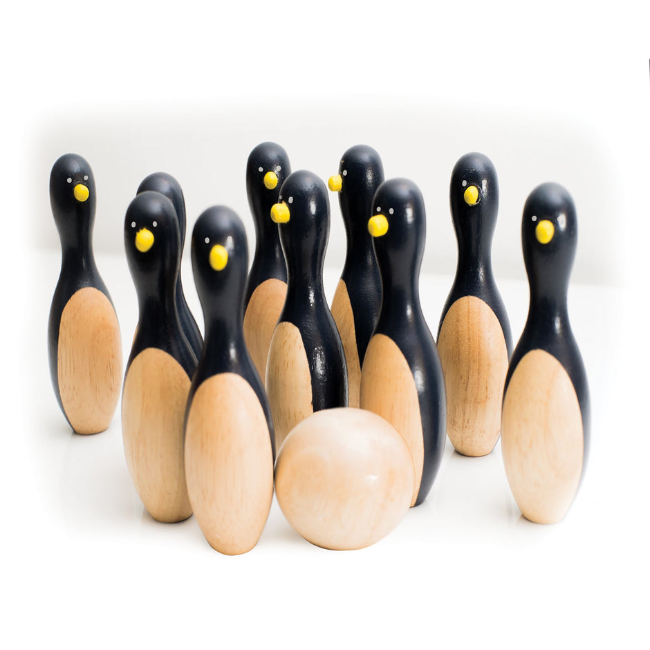 Penguin Bowling Set | Wooden Kids Skittles Game – Adventure Awaits