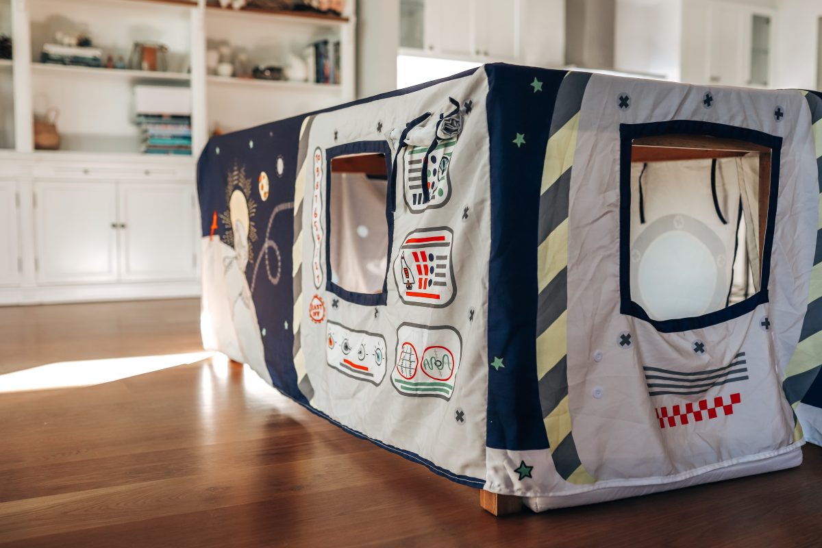 Space Station Table Tent Cubby House Pretend Play – Adventure Awaits