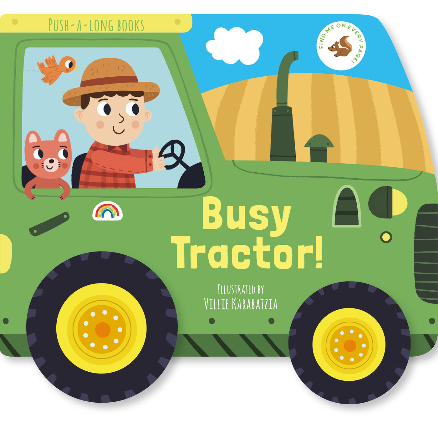 Push-A-Long Board Books Kids Picture Story Tractor Camper Van ...