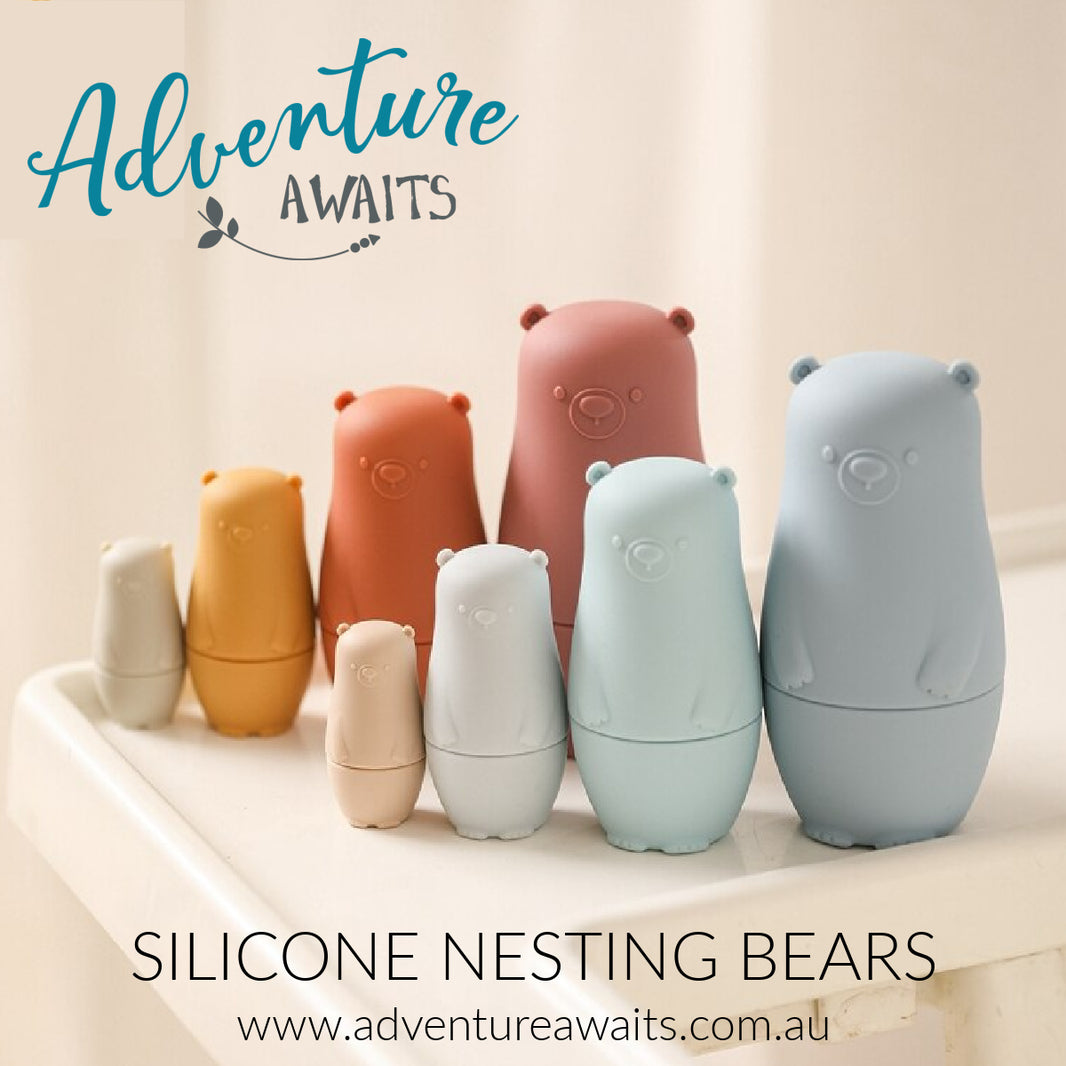 Silicone Bear Nesting Dolls | Food Grade Baby Keepsake Toy