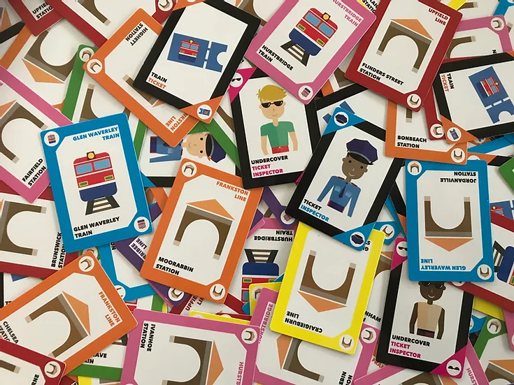 The Train Game Card Game Melbourne Trains Family Games Night ...