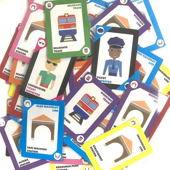 The Train Game Card Game Melbourne Trains Family Games Night ...