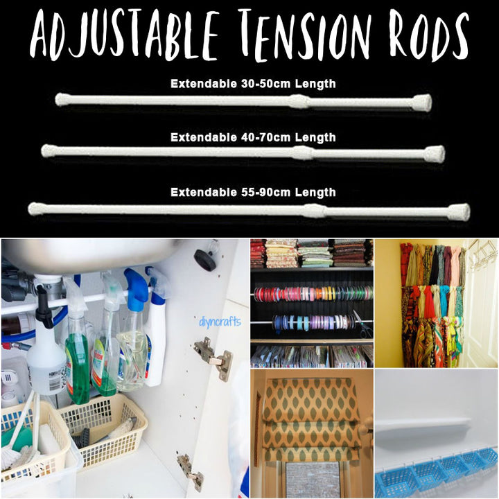 Adjustable Tension Rods Caravan Storage Fridge Bars