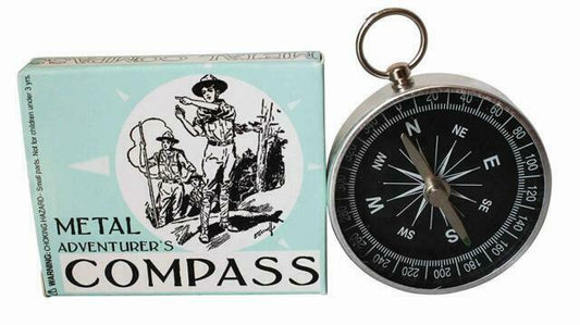 Adventurer's Compass Explorer Mini Metal Camping Junior Adventure Travel
