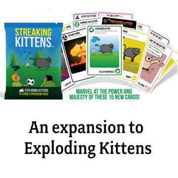 Streaking Kittens Exploding Kittens Expansion Set – Adventure Awaits