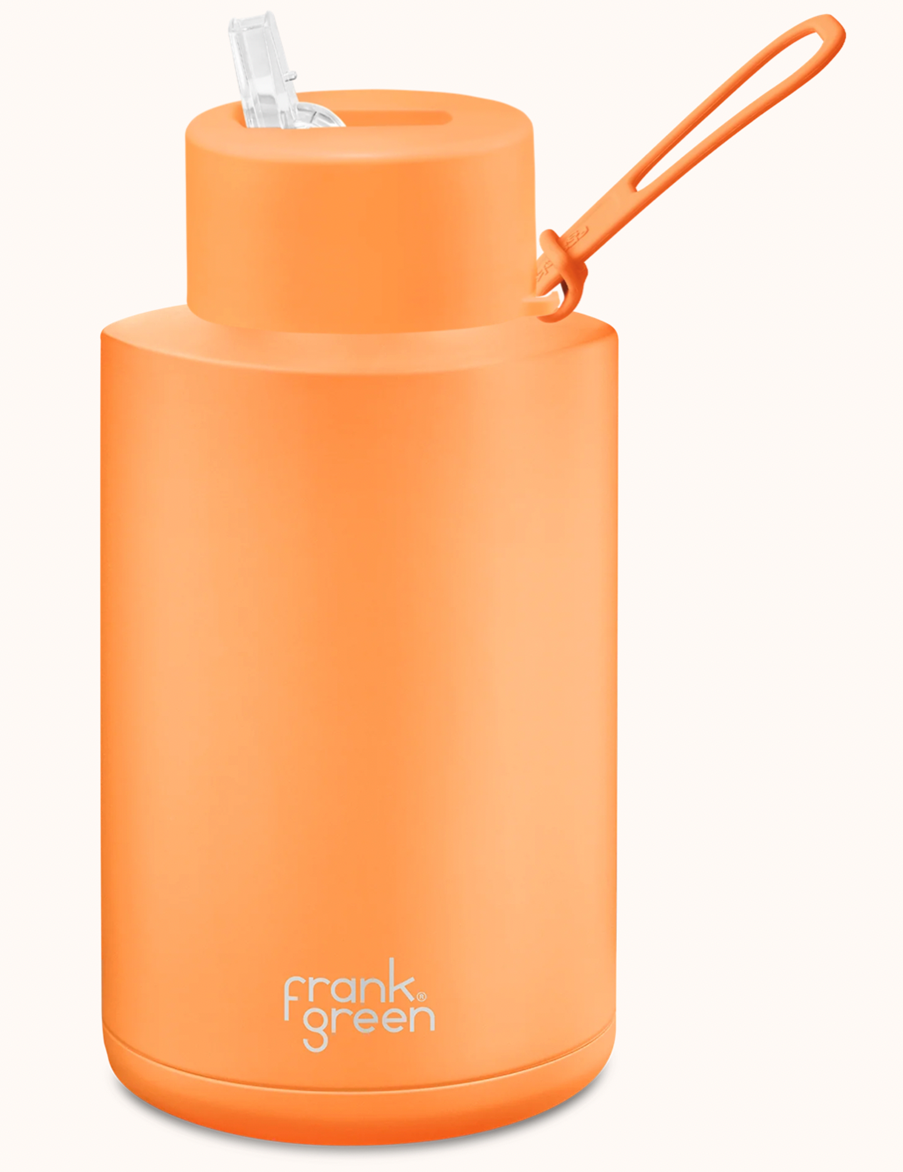 Frank Green Ceramic Reusable Drink Bottle With Strap 68oz 2000ml ...
