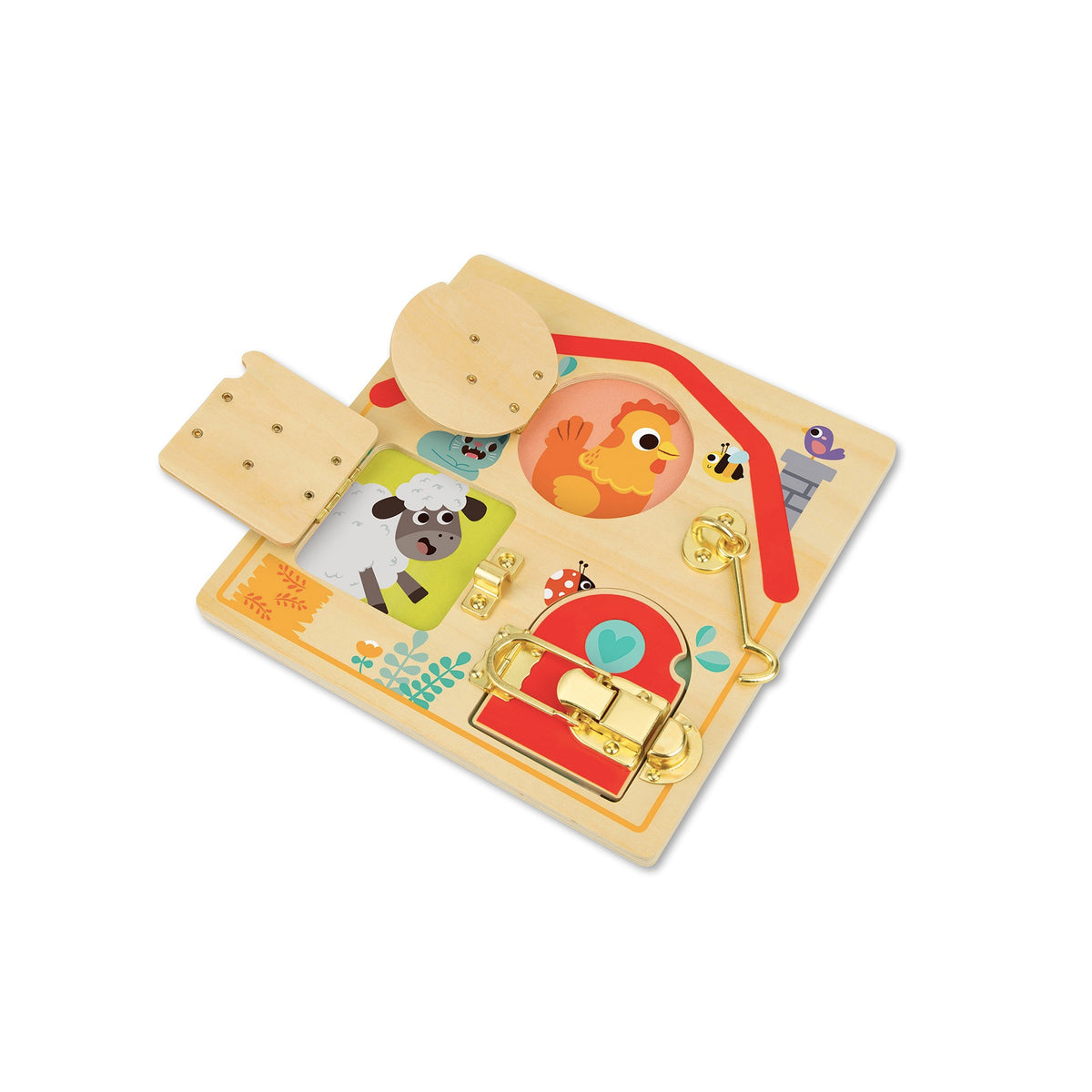 Latches Activity Board Educational Kids Wooden Toys Puzzle Game ...