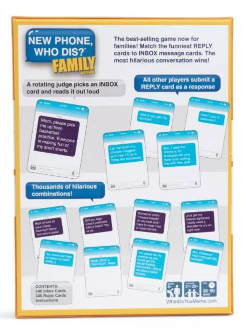 New Phone Who Dis Edition Family Fun Game – Adventure Awaits