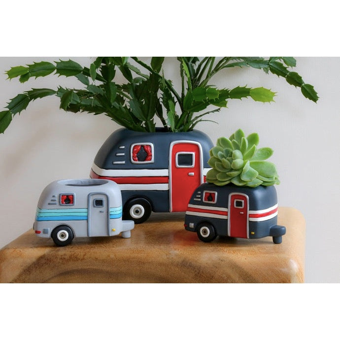 Allen Designs Happy Camper Planter Home Decor Grown Up Unique Caravan ...